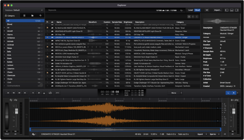 Sound Particles Explorer SFX Cloud: más de 100.000 efectos de sonido por suscripción | Hispasonic